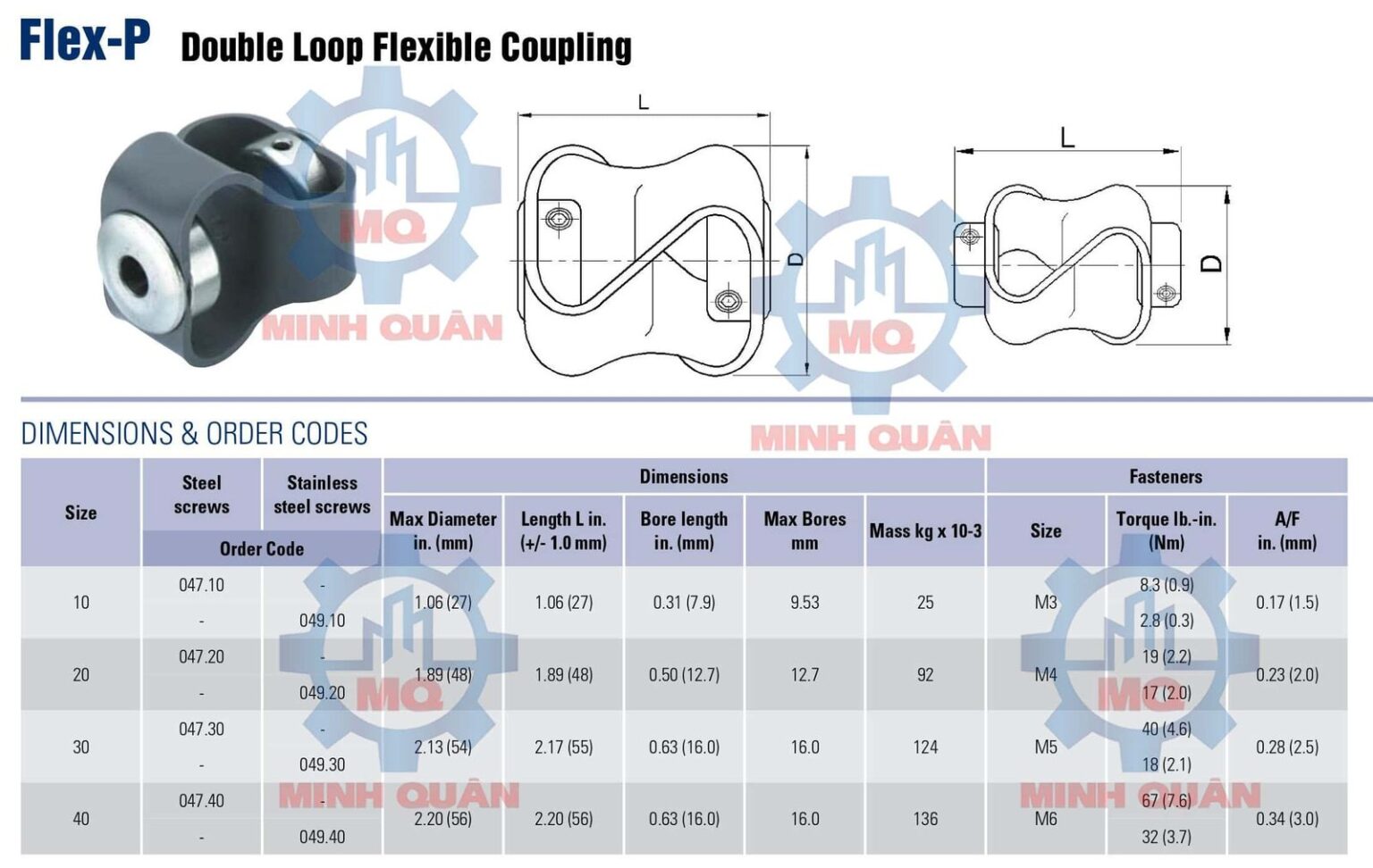 Khớp nối Loop Huco Double Loop Couplings Flex-P Minh Quân TTI